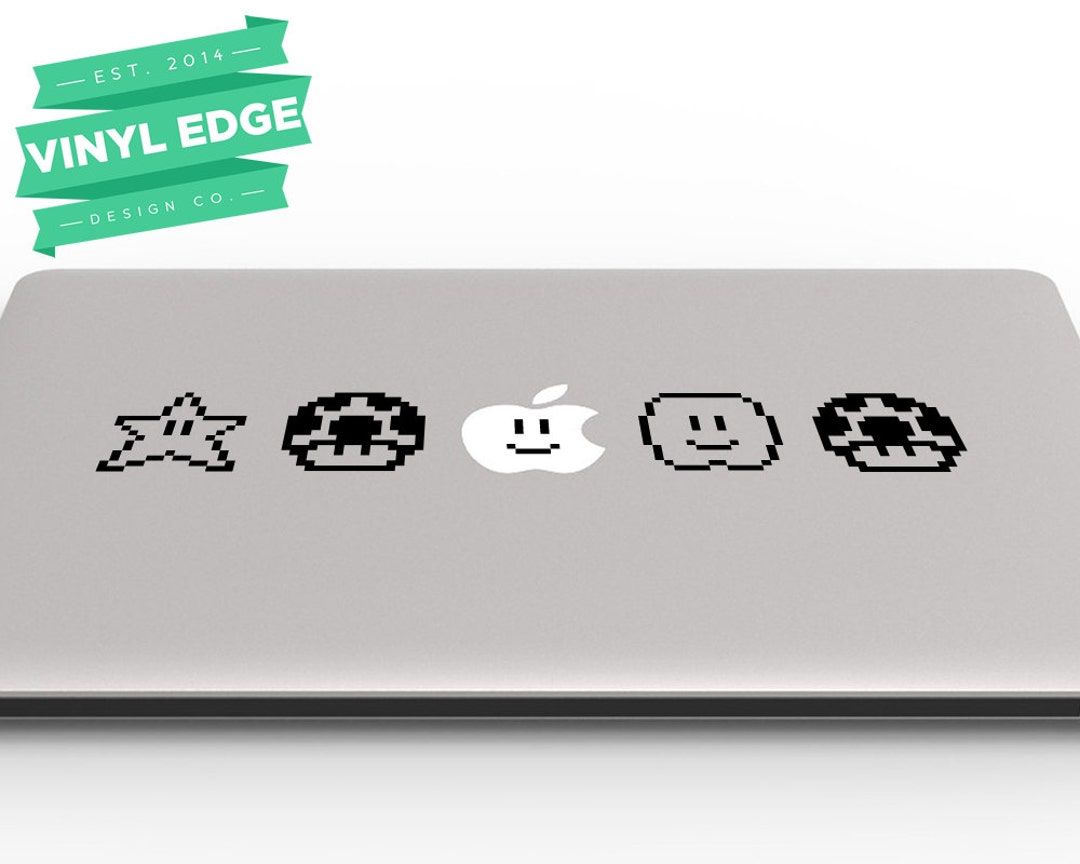 Super Mario 8-bit Laptop Vinyl Custom Decal Skin for Laptop and Apple ...