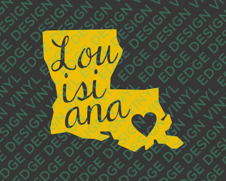 Louisiana Text Heart Car Decal LSU Louisiana Love Heart - Etsy