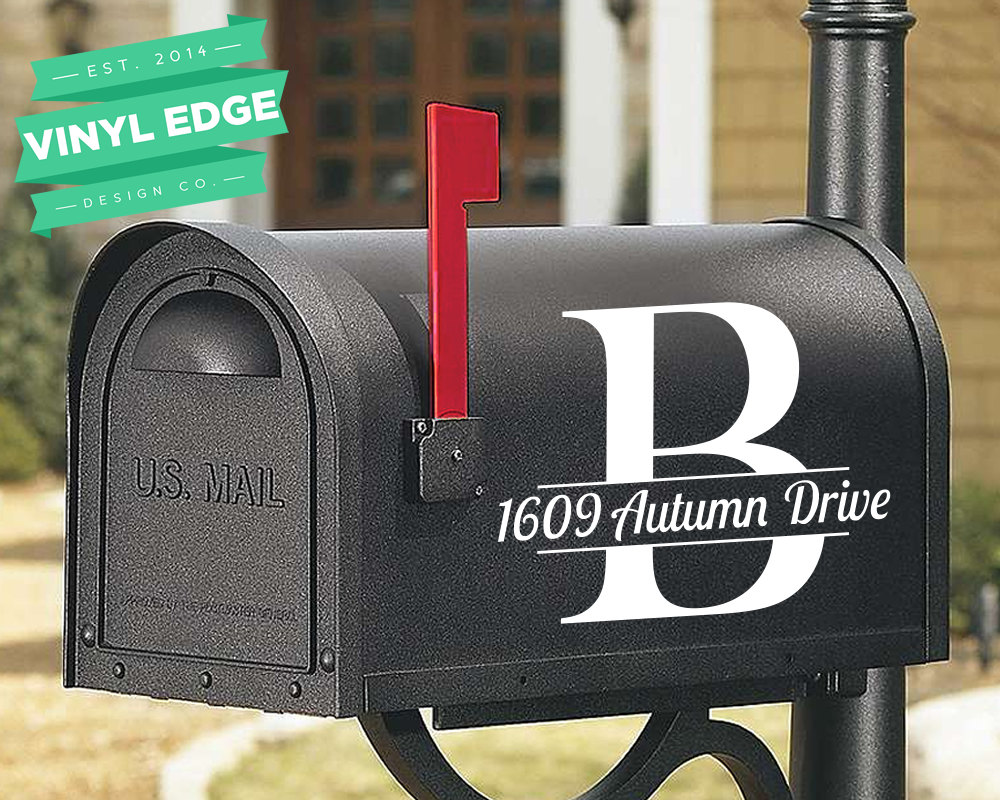 Set of 2 Custom Last Name Initial Mailbox Personalized Vinyl - Etsy