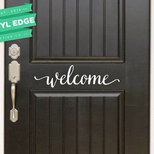 Welcome Front Door Vinyl Decal: Custom Address, Removable Home Decor - Etsy