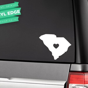 South Carolina Heart Car Decal: SC Love State Vinyl Bumper Sticker - Etsy