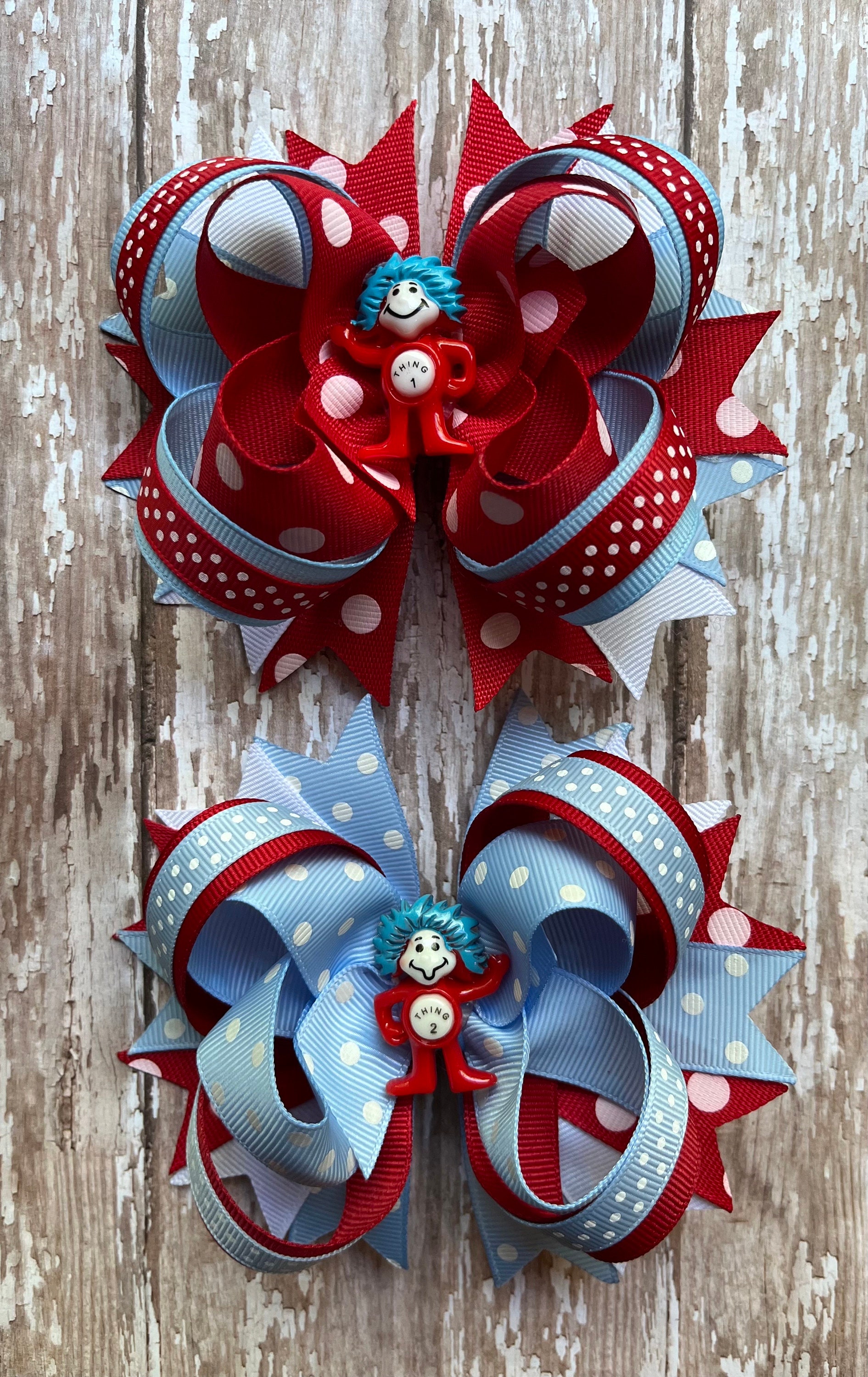Thing 1 And Thing 2 Hair Bows