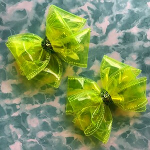 Swimming Pool Pigtail Bows Medium Jelly Bow 3.5 Inches Pool Party Favor ...