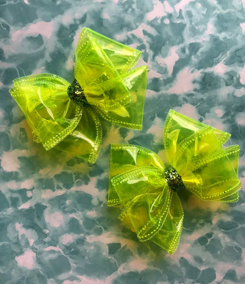 Swimming Pool Pigtail Bows Medium Jelly Bow 3.5 Inches Pool - Etsy