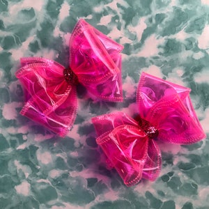Swimming Pool Pigtail Bows Medium Jelly Bow 3.5 Inches Pool Party Favor ...