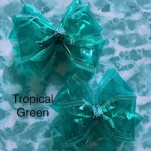 Swimming Pool Pigtail Bows Medium Jelly Bow 3.5 Inches Pool Party Favor ...