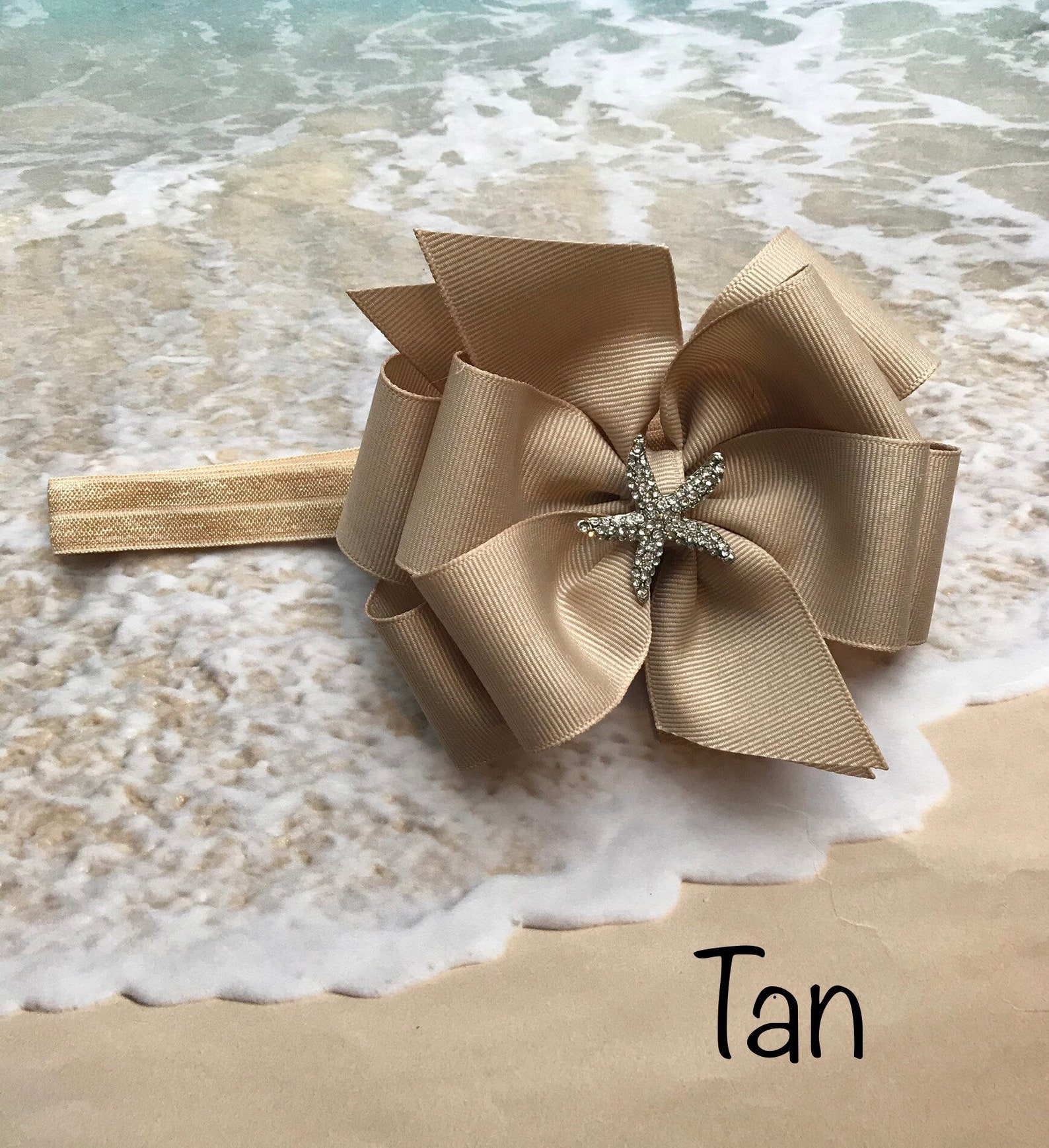 Starfish Beach Hair Bow Headband Flower Girl Wedding - Etsy