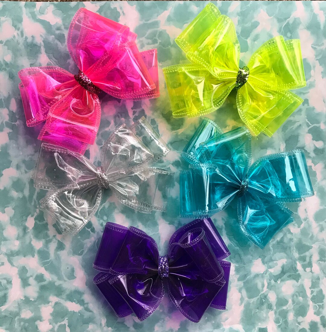 Pool Jelly Hair Bow Swim Bow Big 5 Inch Summer Hair Bow Beach Hair Bow ...