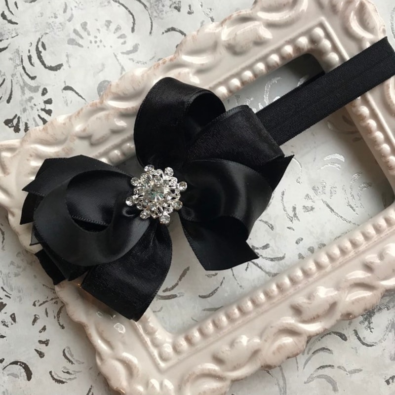 Small Black Bow - Etsy