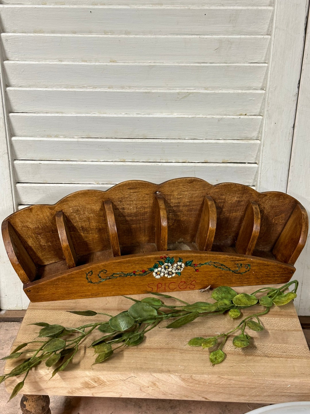 Vintage INARCO Japan Wood SPICE RACK Only - Etsy