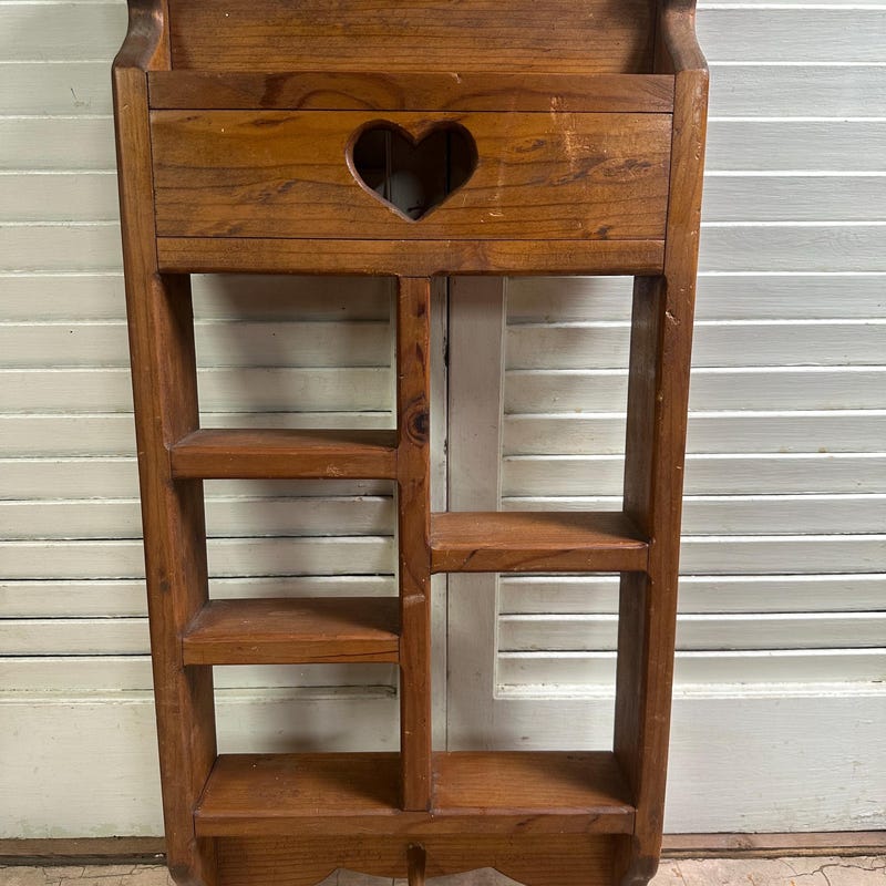Wood Heart Shelf - Etsy