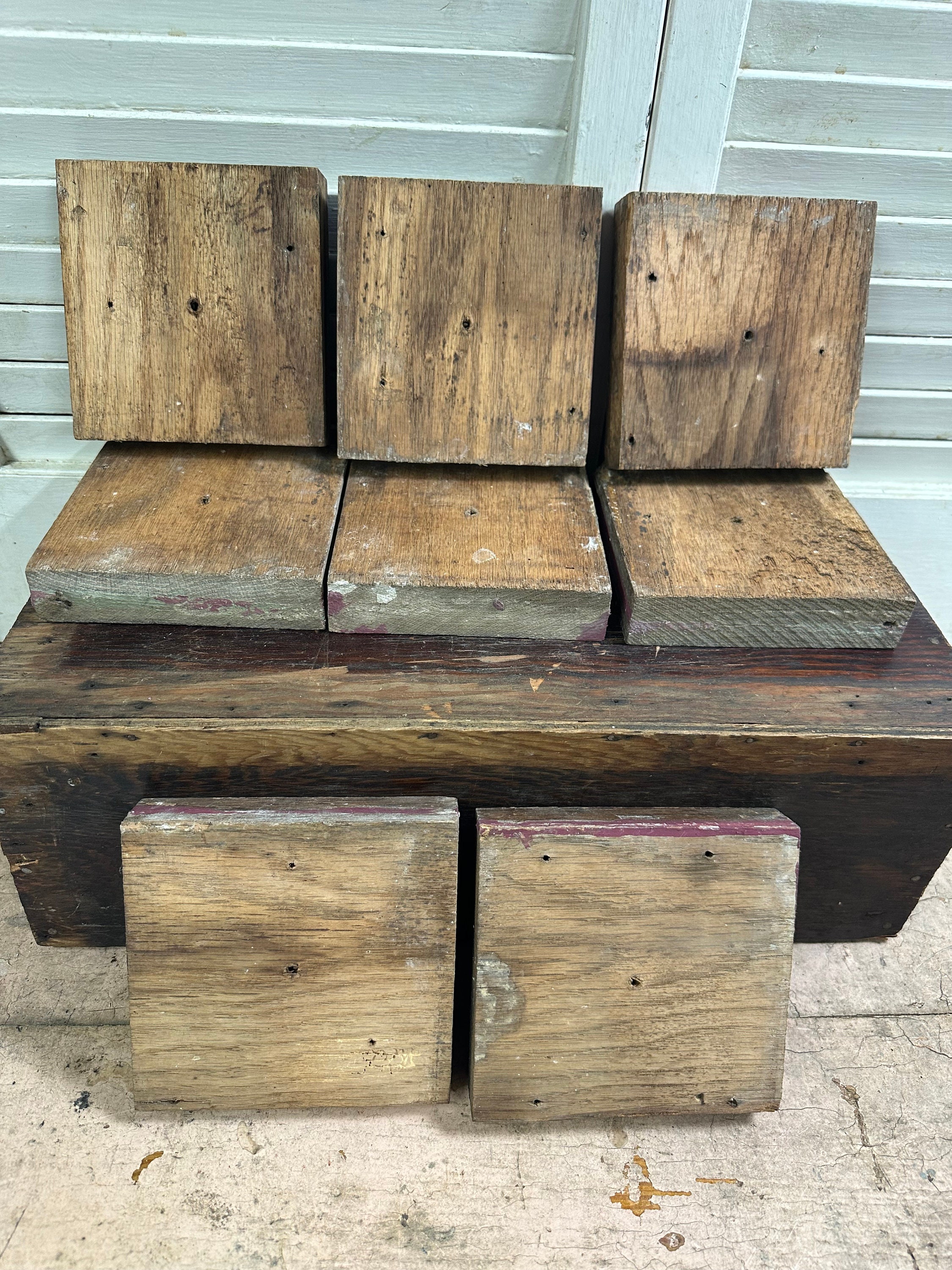 Vintage WOOD ROSETTE PLINTH 5 Architectural Square - Etsy