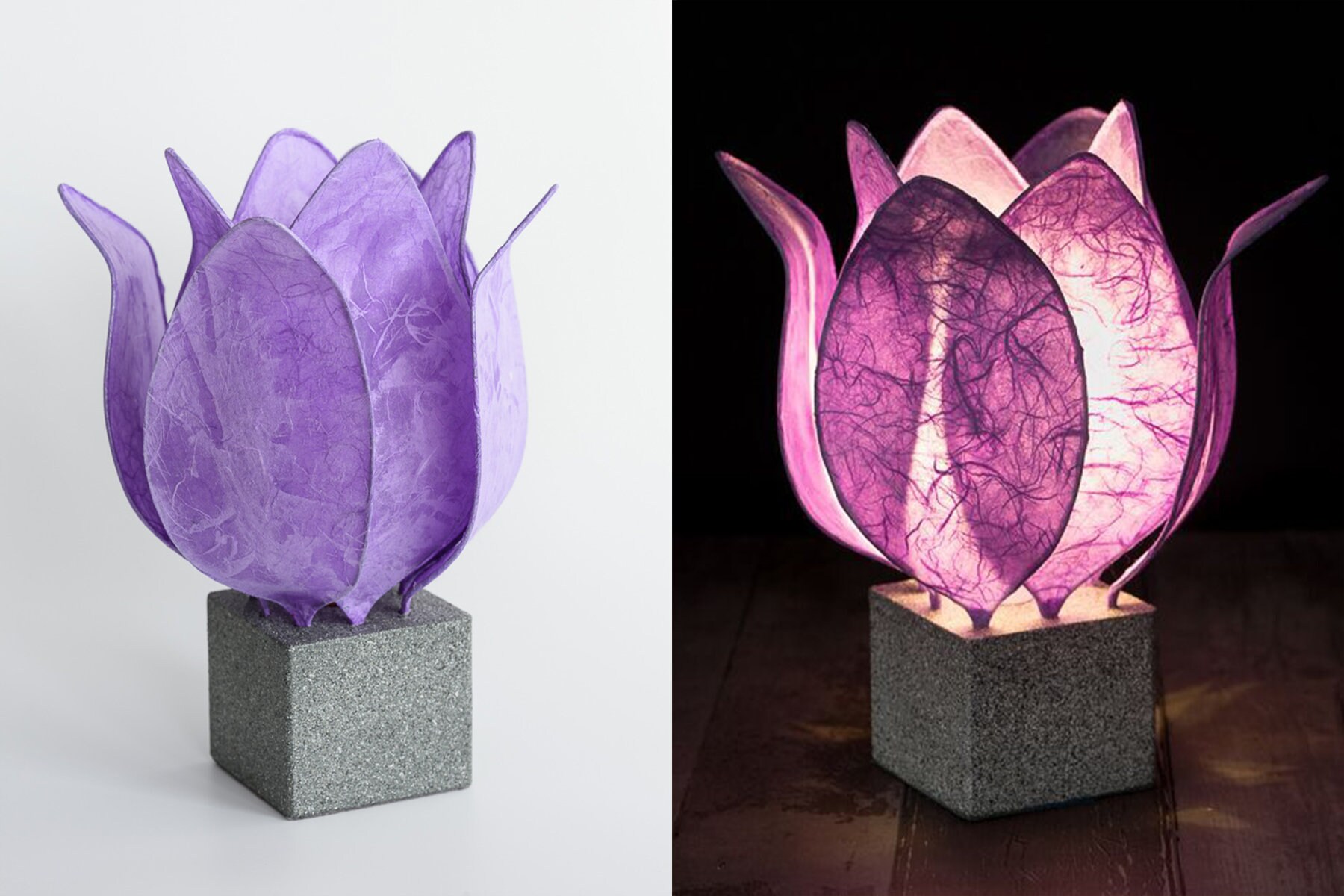 Tulip Lamp Light Purple 30 - Etsy
