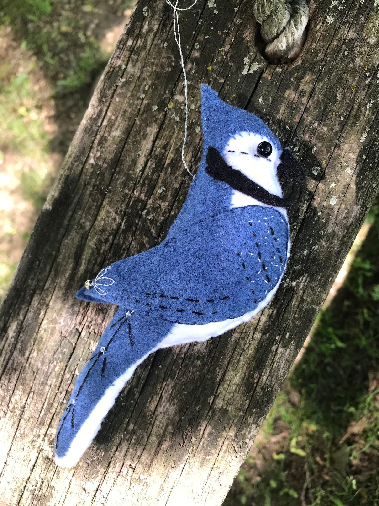 Blue Jay Handmade Bird Ornament 2 Sided Christmas Tree - Etsy