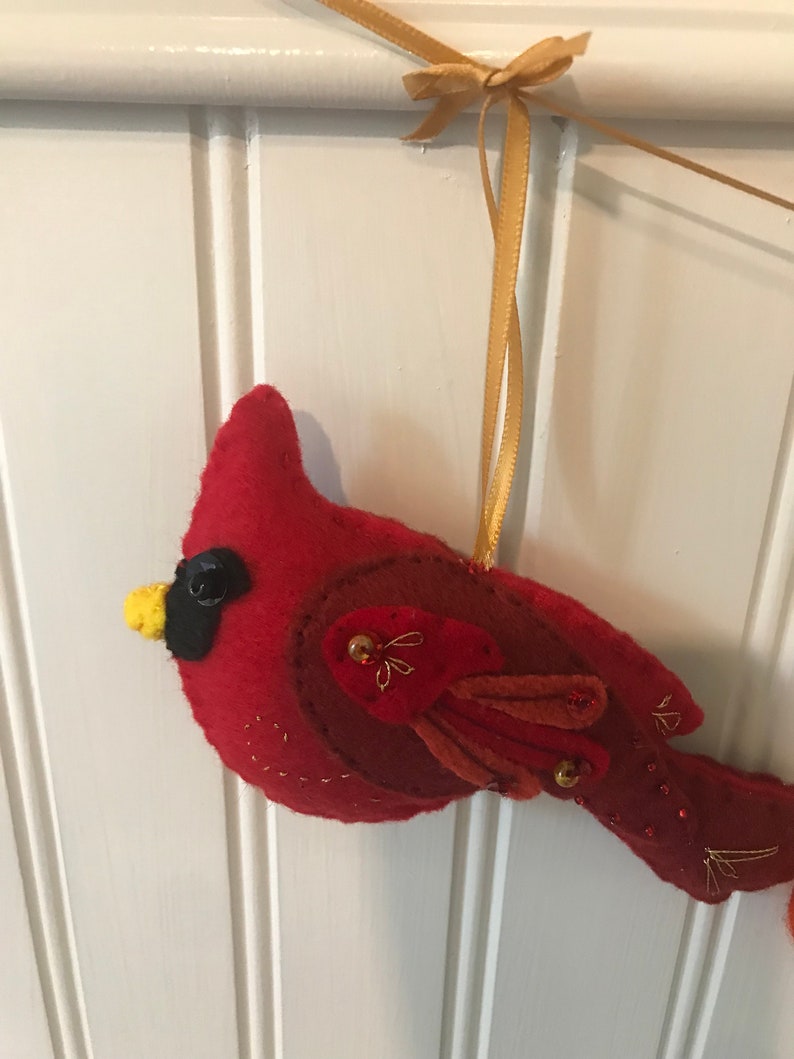 Handmade Nursery Felt Bird Garland Common Backyard Birds - Etsy