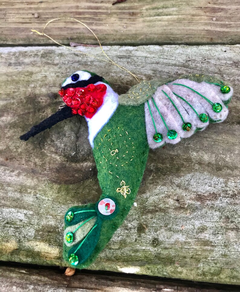 Hummingbird,felt Ornament, Unbreakable Gift,home Decoration Package ...