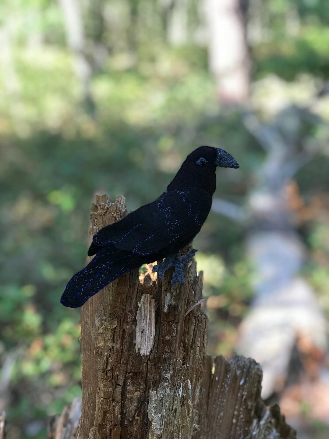 Raven, Handmade, Felt Ornament, Beautiful and Ornate in Its Noir ...