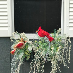 Cardinal Pair , Handmade, 2 Sided Felt Ornament for Decorating and ...