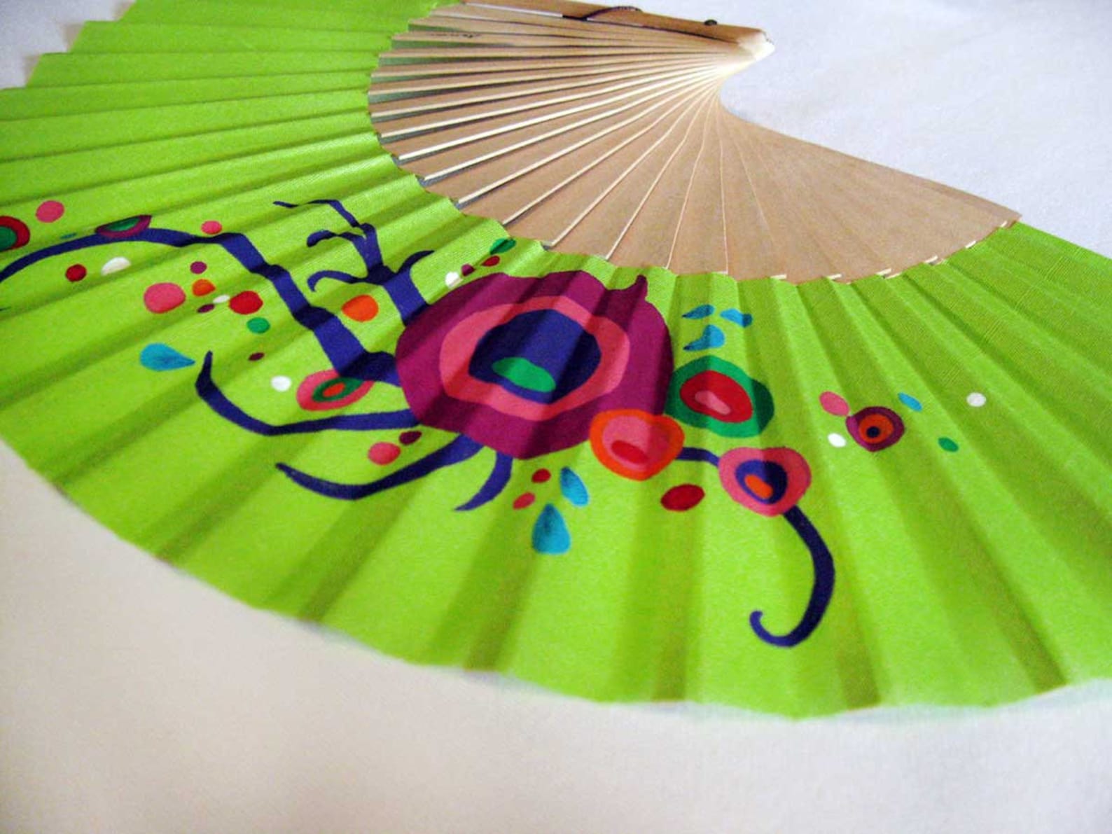 Spanish Hand-painted Fan With Matching Cover - Etsy