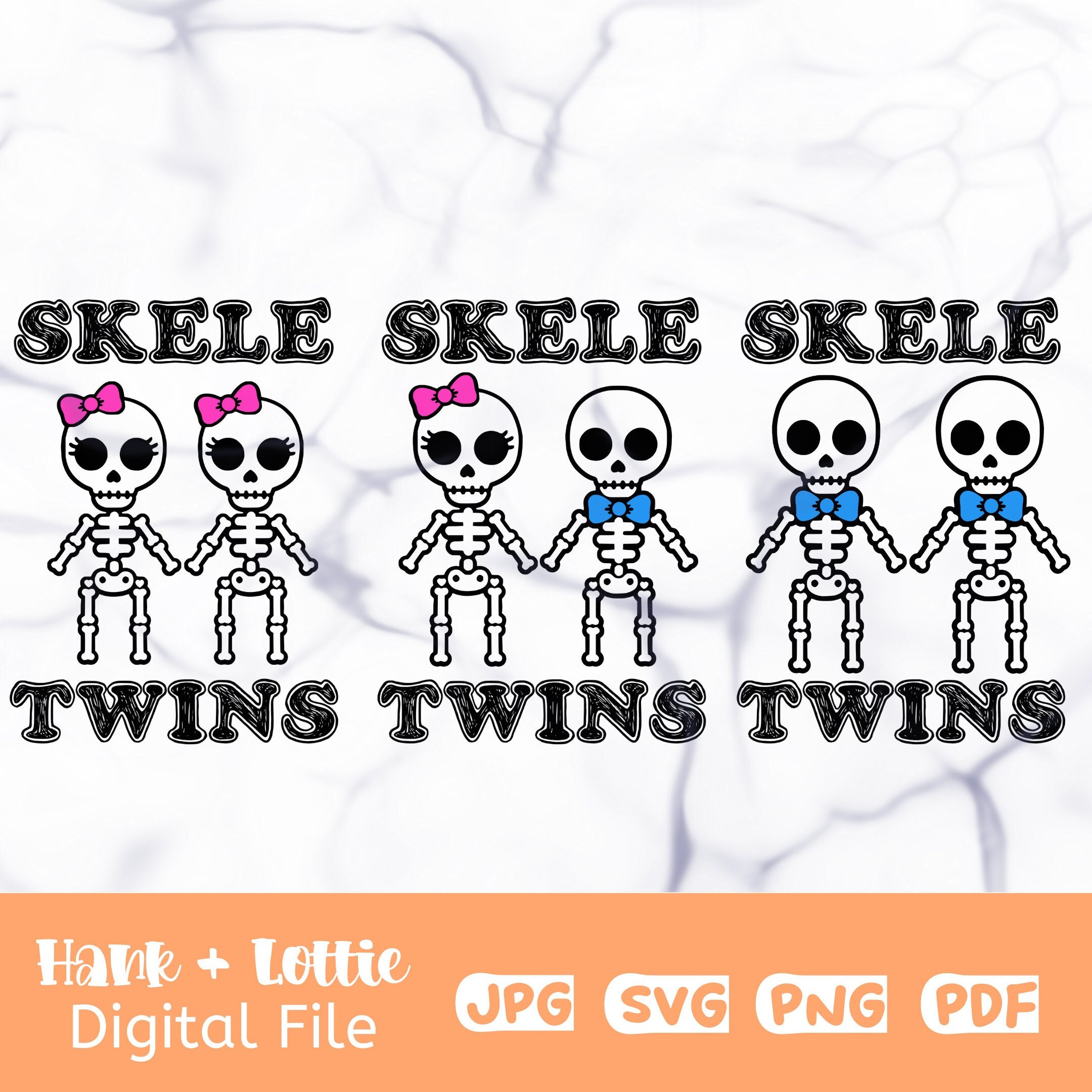 SVG Instant Download File Skele Twin Shirt, Skeleton Twin Shirt, Skeletwin, Twin Downloadable ...