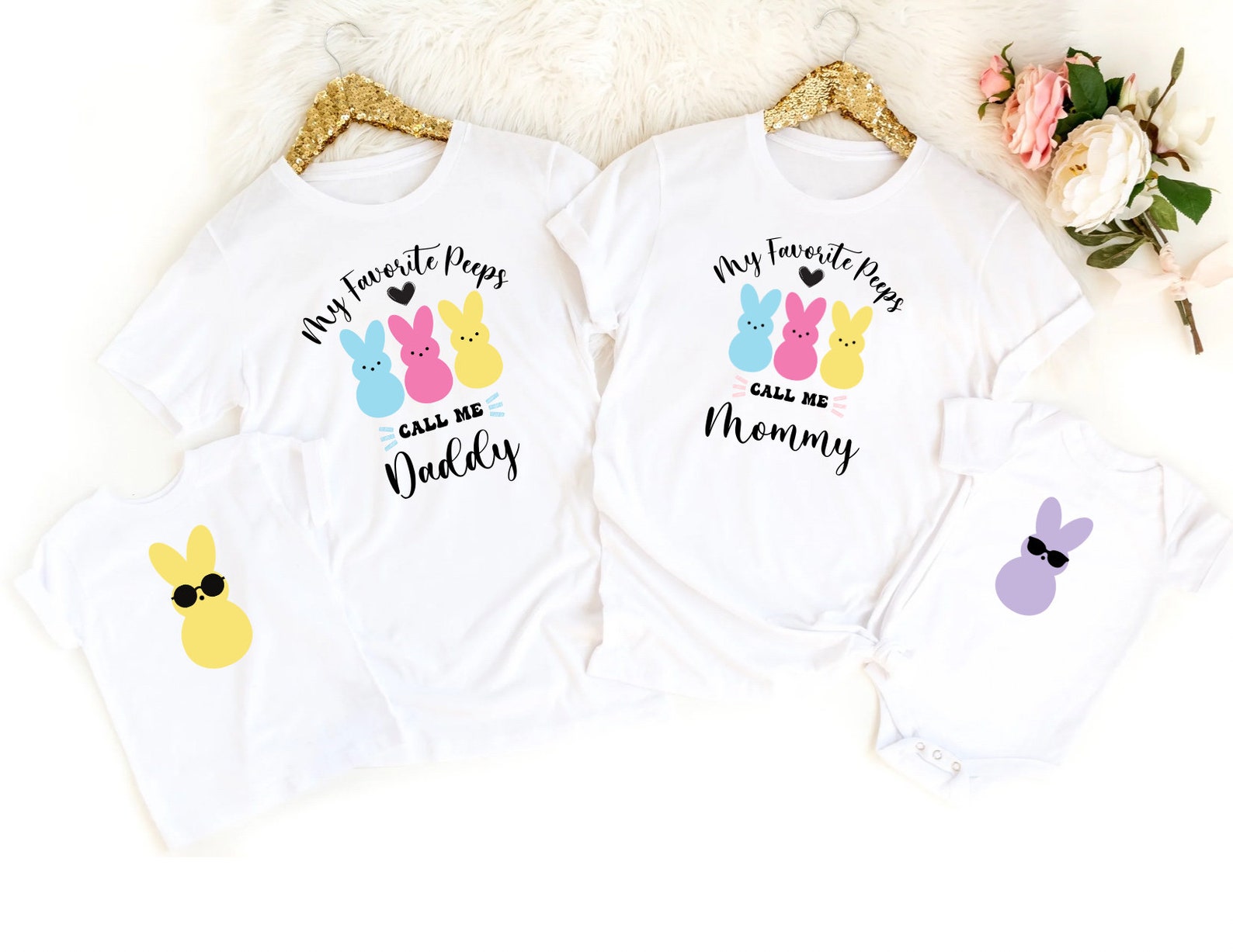 My Favorite Peeps Call Me Mom, Family Easter Shirts for Kids, Adults ...