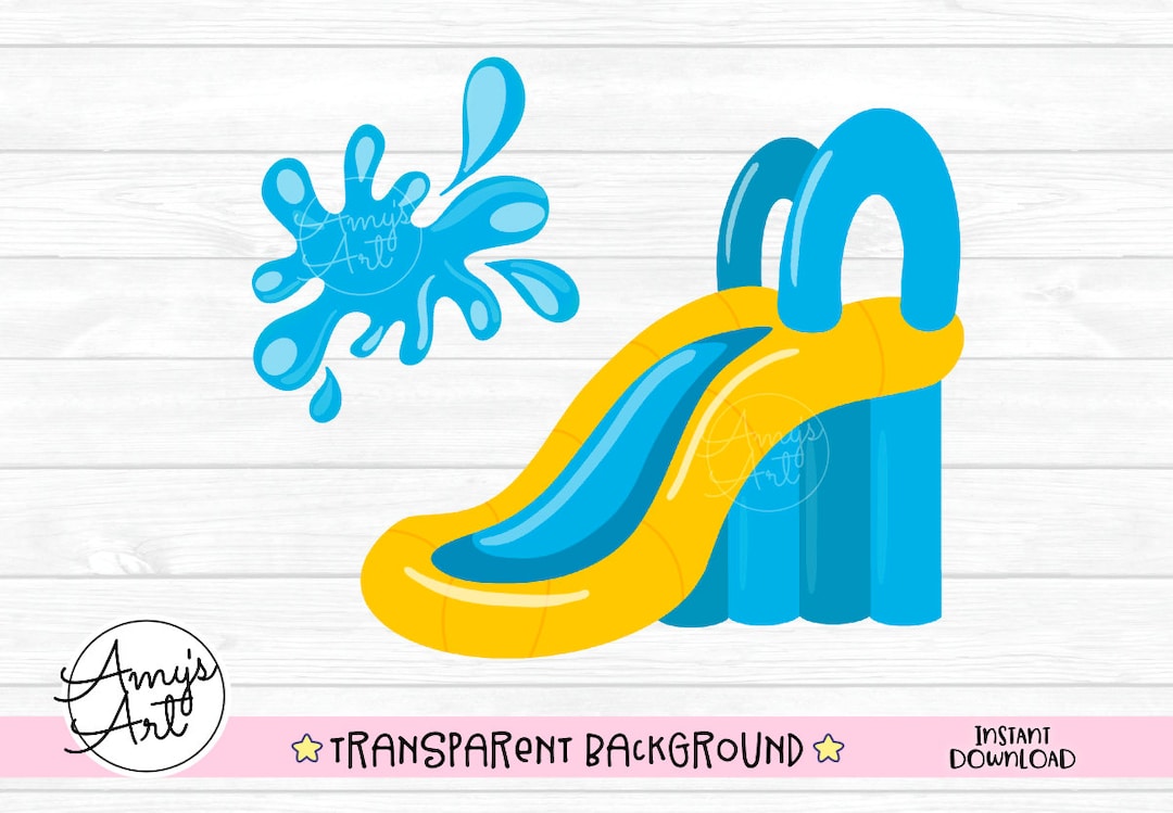 Inflatable Waterslide Clipart Splash Clipart Water Park Event Party ...