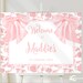 Editable Welcome Pink Bow Party Sign, Baby Shower Sign Self Edit Party ...
