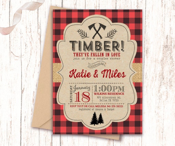Rustic Plaid Invitations Amazon.com : Hadley Designs 25 Lumberjack
