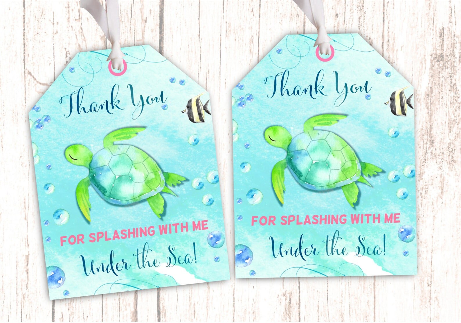 Water Bottle Labels Under the Sea Drink Wrappers Sea Turtle - Etsy Canada