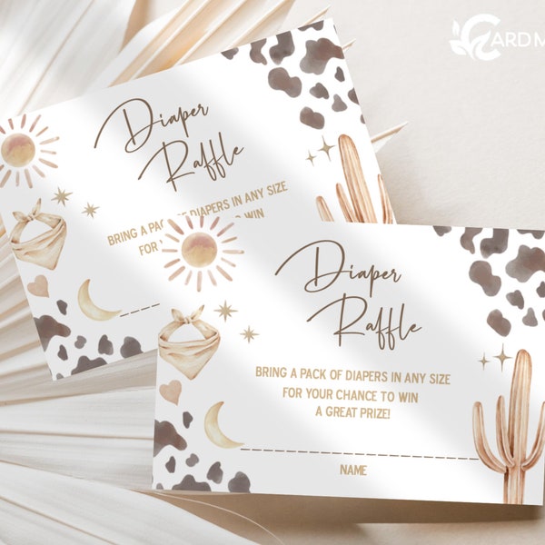 Cowboy Diaper Raffle Tickets - Etsy
