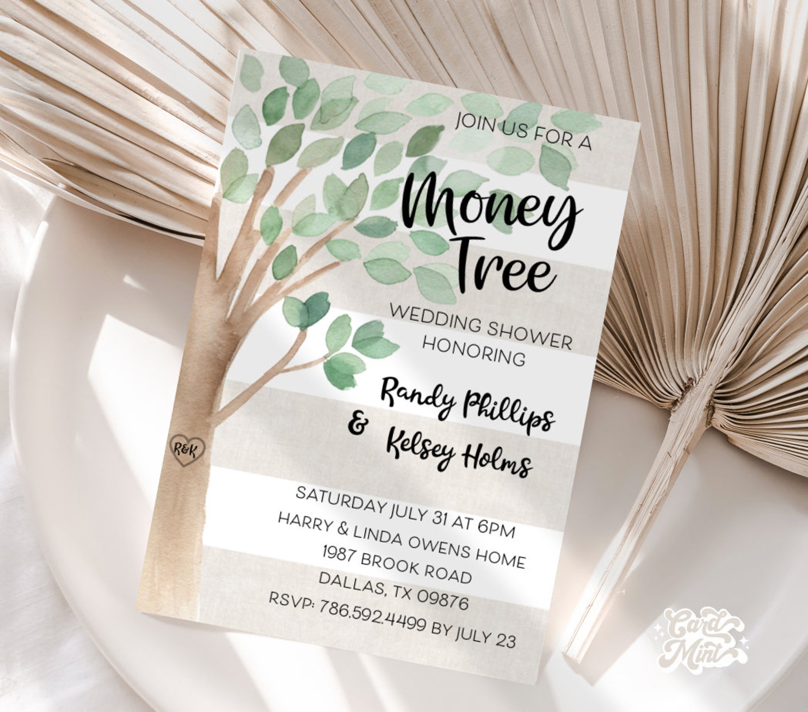 EDITABLE Money Tree Wedding Shower Invitations, Couples Shower, Bridal ...