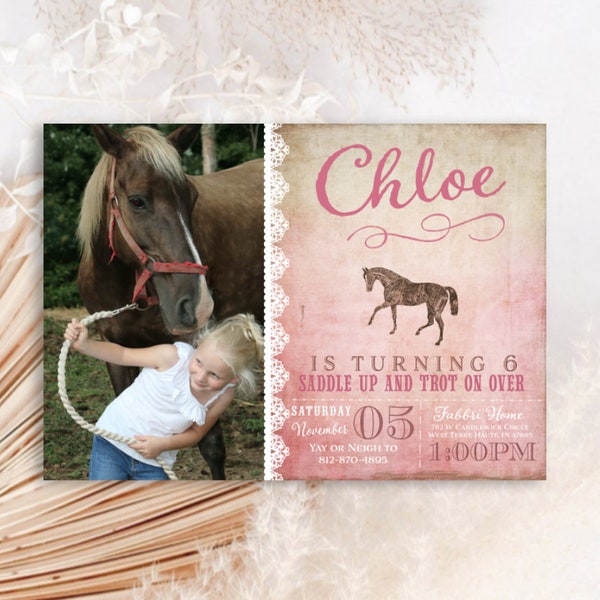 Horse Theme Party Invitations - Etsy