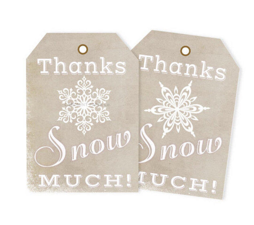 Snowflake Tags Gift Tags for Any Occasion, Birthday, Baby Shower ...