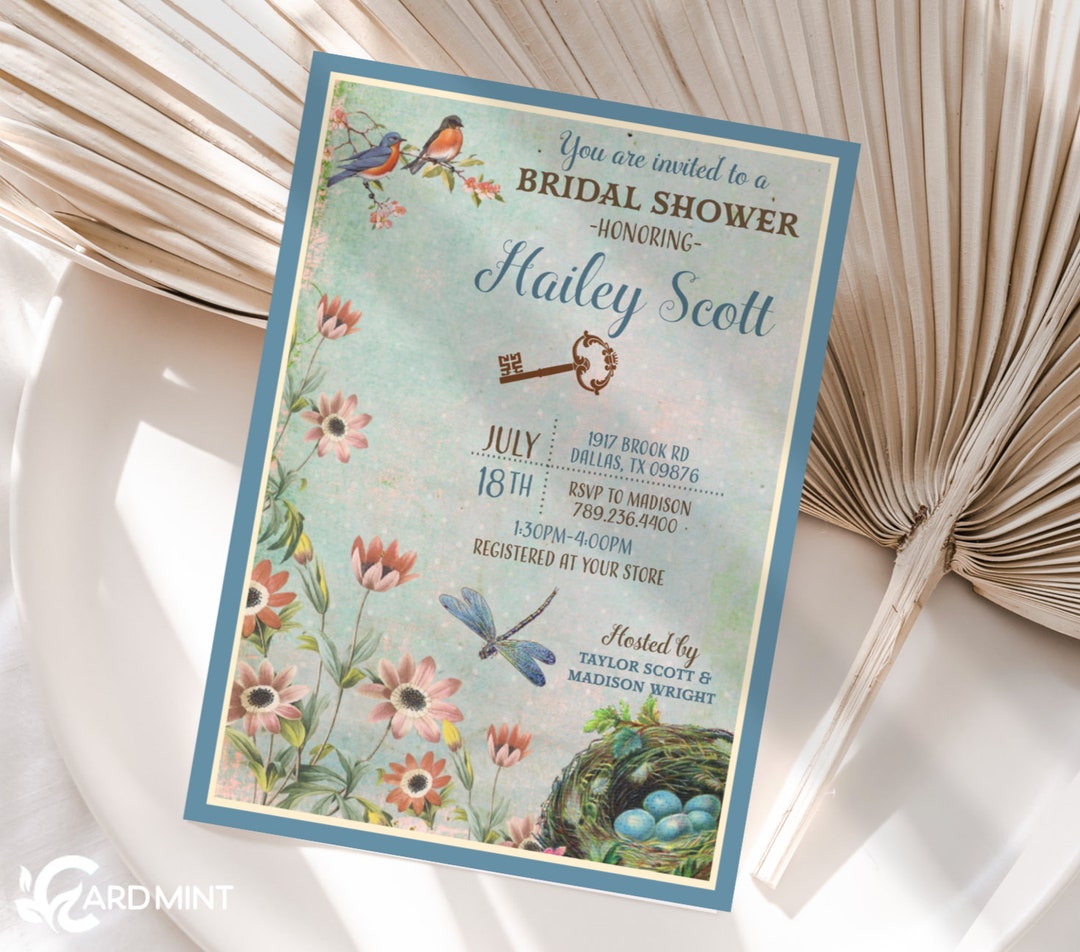 EDITABLE Secret Garden Bridal Shower Invitations, Garden Party, Tea ...