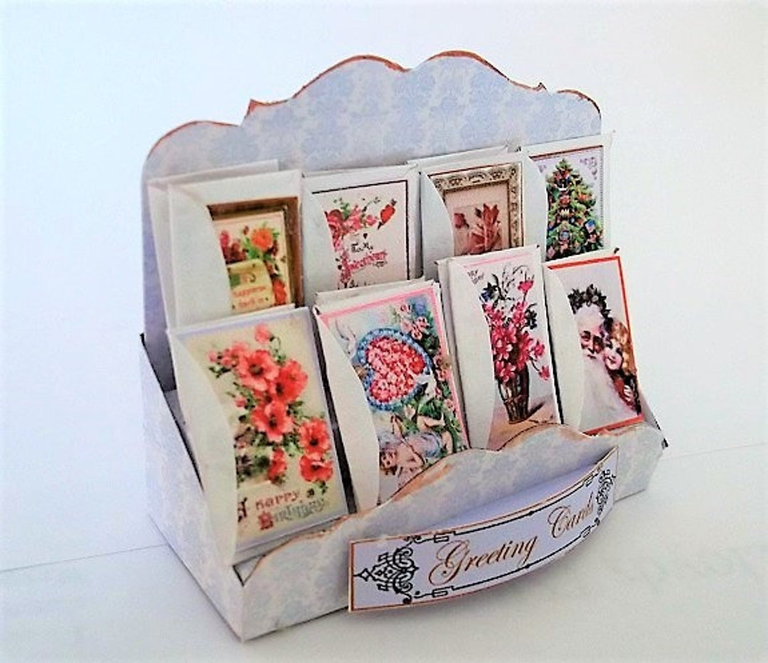 1:12th Scale Digital Kit Greetings Card Display - Etsy