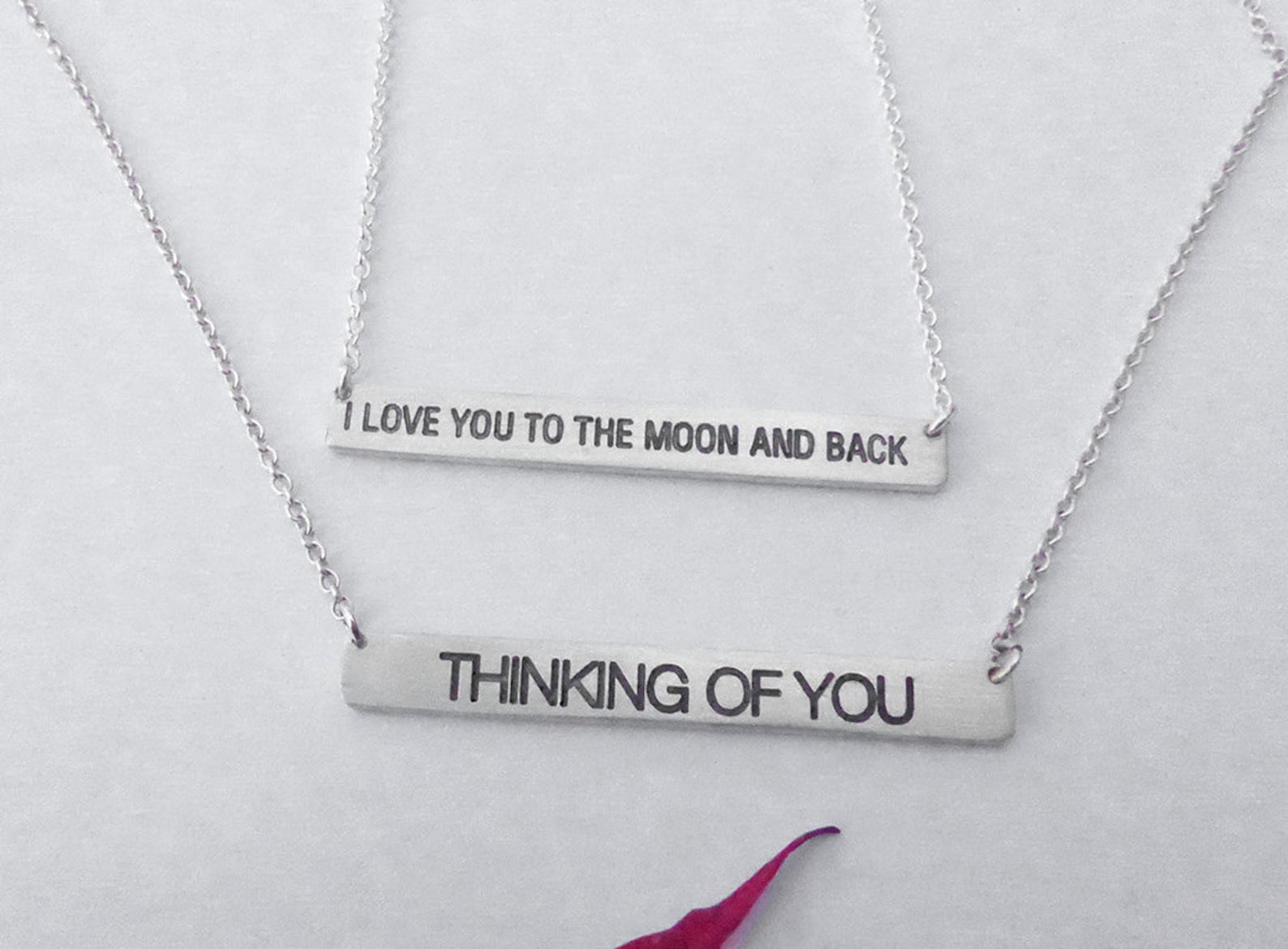 Custom Engraved BAR, Word SENTENCE Silver Roman Numeral Date ...