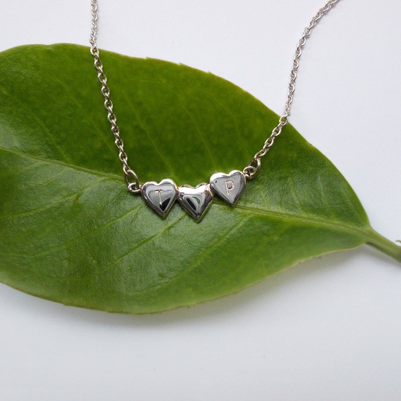 Triple Heart Pendant - Etsy