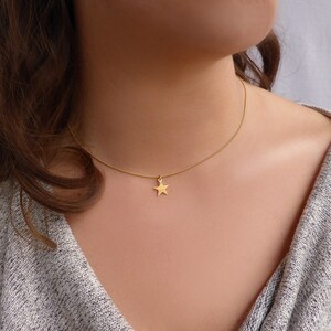 LITTLE STAR NECKLACE, Gold,personalized Bridesmaids Gifts,initial ...