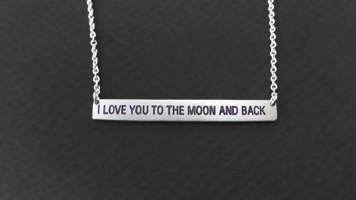 Custom Engraved BAR, Word SENTENCE Silver Roman Numeral Date ...