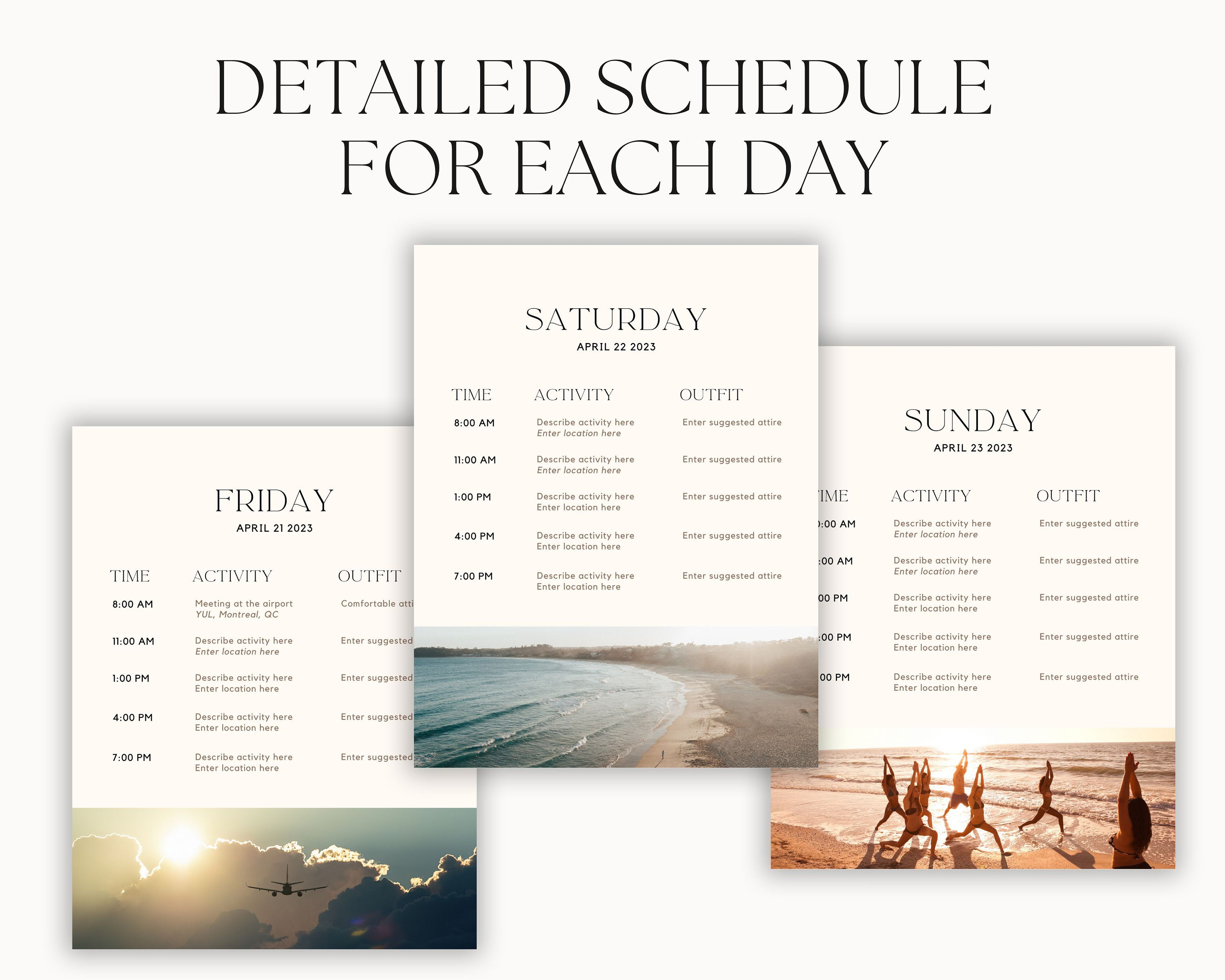 BACHELORETTE ITINERARY TEMPLATE | Digital Bachelorette Planner ...
