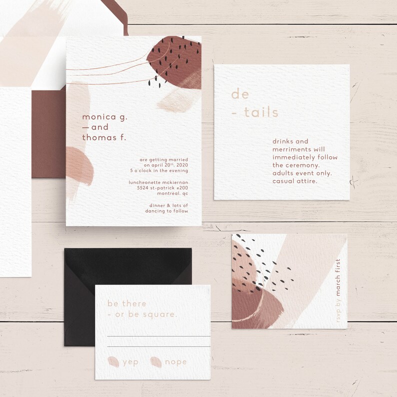 Printable Wedding Invitation Set Wedding Invitation RSVP - Etsy