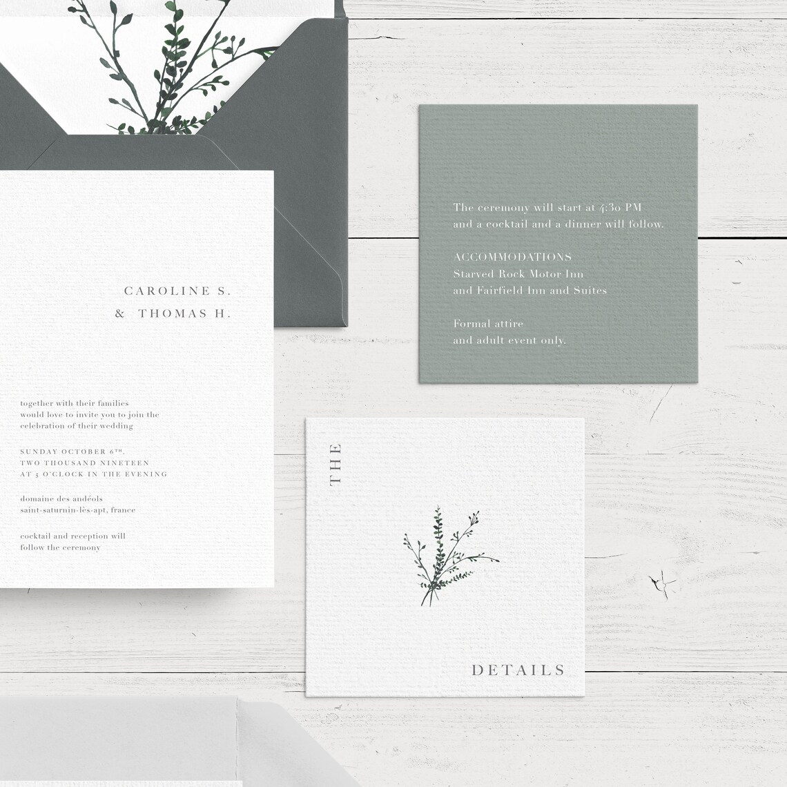 Printable Wedding Invitation Set Modern Wedding Invitation - Etsy