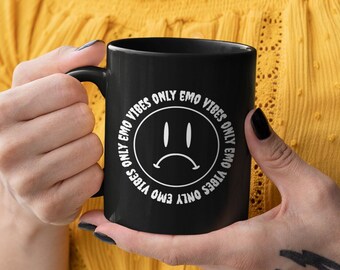 Emo Vibes Only Mug Goth Mug Goth Gift Emo Gift Emo Coffee Mug | Etsy