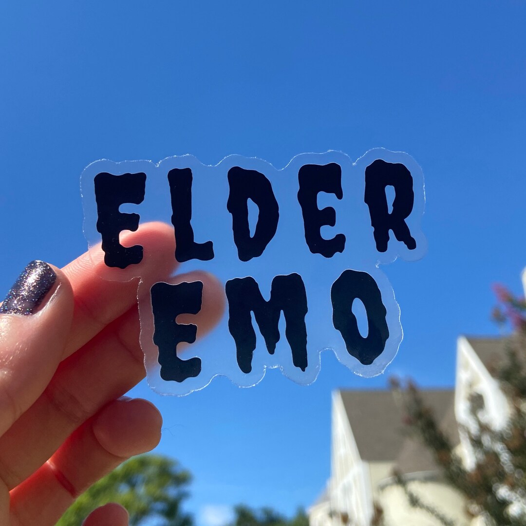 Clear Elder Emo Sticker Emo Sticker Emo Stickers Goth Sticker Punk ...
