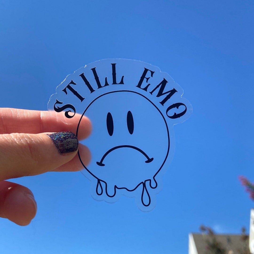 Clear Still Emo Sticker Emo Sticker Elder Emo Stickers Goth Sticker ...