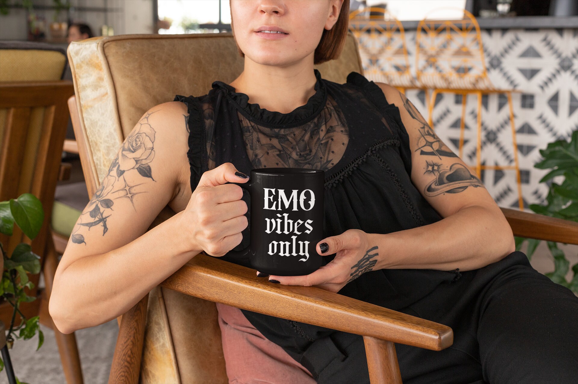 Emo Vibes Only Mug Goth Mug Goth Gift Emo Gift Emo Coffee Mug | Etsy