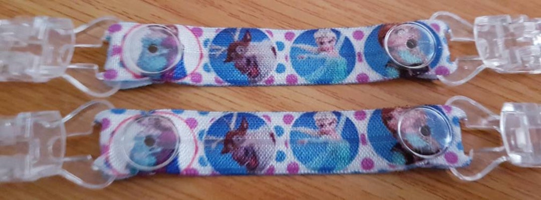 Mitten and Gloves Clips Frozen Elsa Ana Design Elasticated Ribbon ...