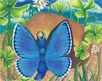 Caterpillar Visitors Nile in Denial Art Print 10x10 | Etsy