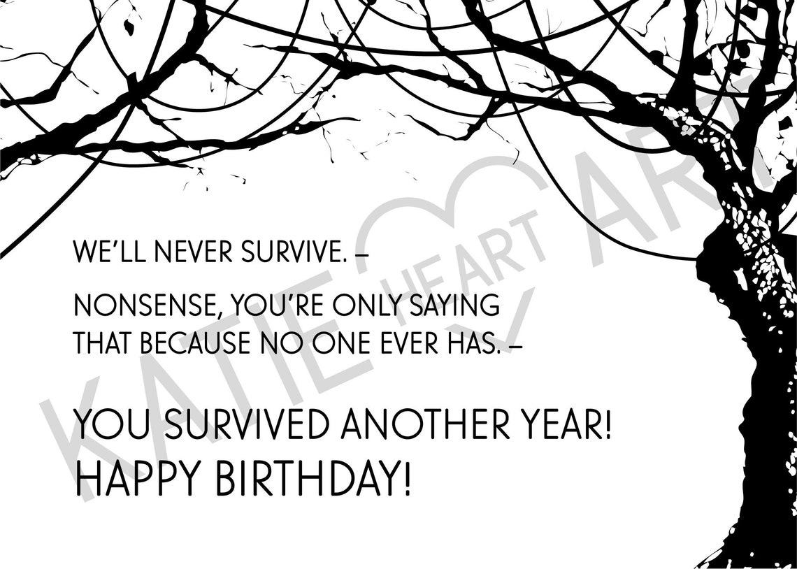 Princess Bride Set of 4 Happy Birthday Cards DIGITAL DOWNLOAD - Etsy