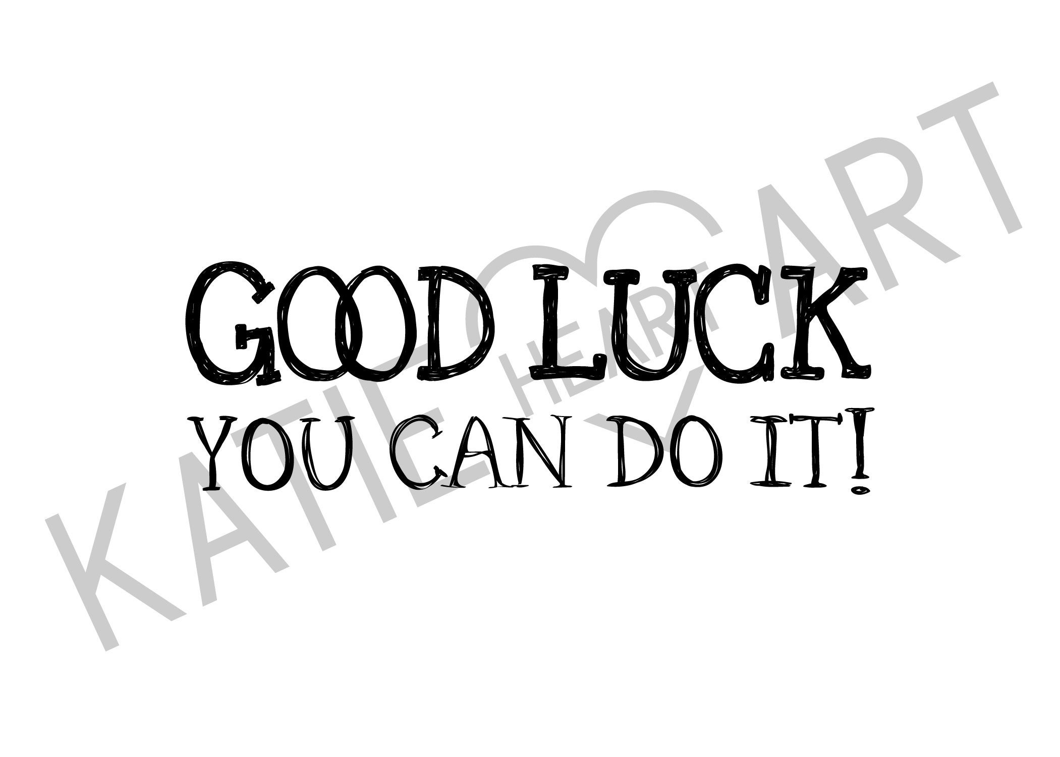 Good Luck Encouragement Card DIGITAL DOWNLOAD - Etsy